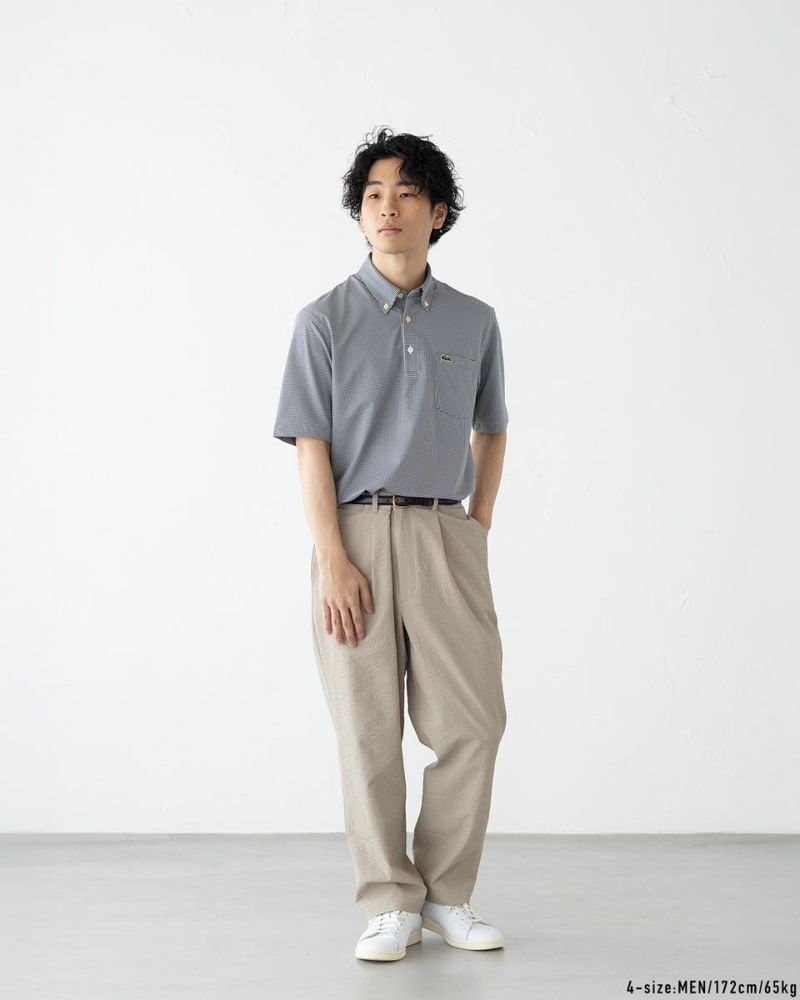 ラコステ マイクロチェック ポロシャツ LACOSTE PH6364-99 ラコステ マイクロチェック ポロシャツ LACOSTE PH6364-99